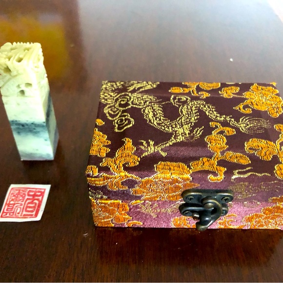 Accessories | Charlie Name Stamp Wchinese Silk Boz | Poshmark